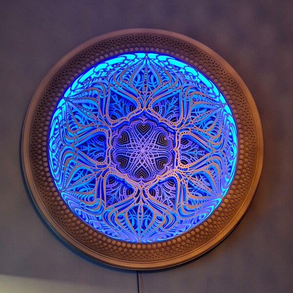 Sacred Geometry Led Lamp "tree of Life", Celtic Wall Art - Etsy