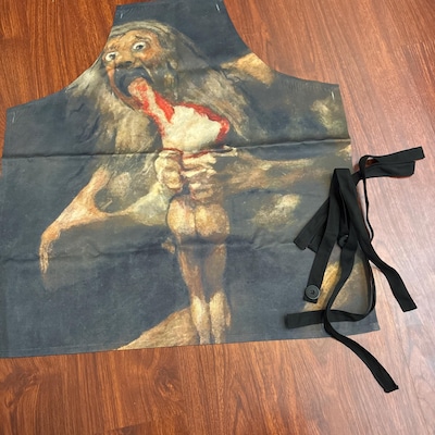 Titan Cronus Eating His Son, Cookout Apron, Vintage, Antique Painting ...