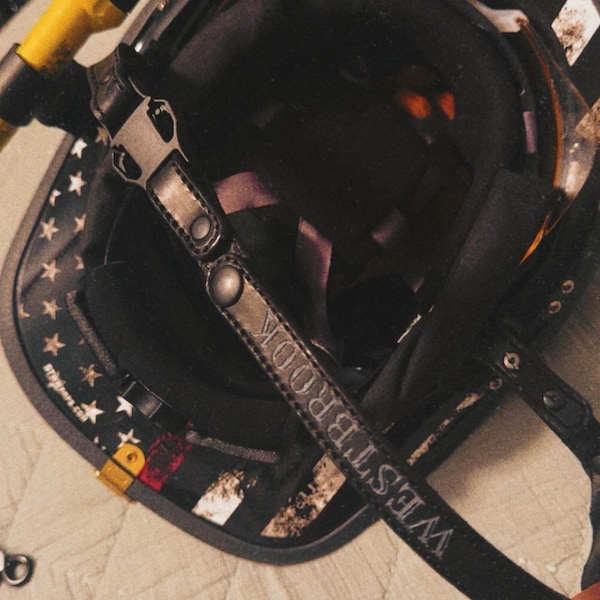 Custom Firefighter Brown Leather Helmet Band - Etsy