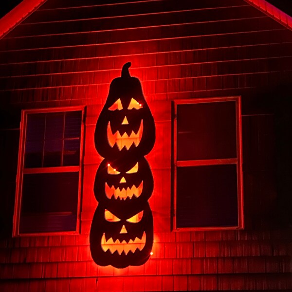 Three 2.11ft Jack-o-lanterns or Pumpkins Template When Made. Printable ...