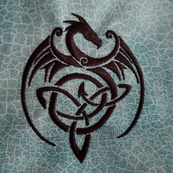 Dragon Celtic Knot Embroidery Design: Viking Tribal Art (digital ...