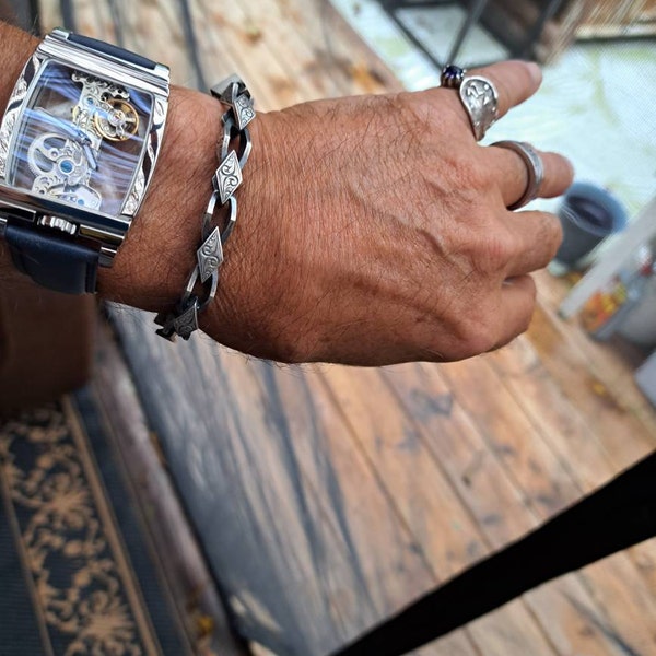 Engraved Sterling Silver Men's Ring Custom Jewelry Gift for Him ...