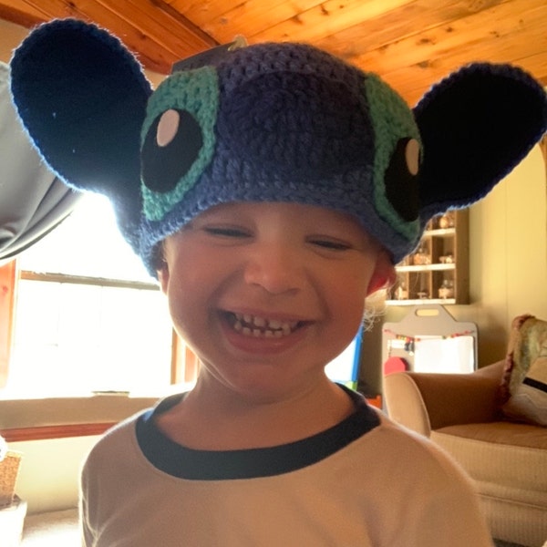 Stitch Hat, Lilo and Stitch Crochet Hat, Disney Crochet Character Hat ...