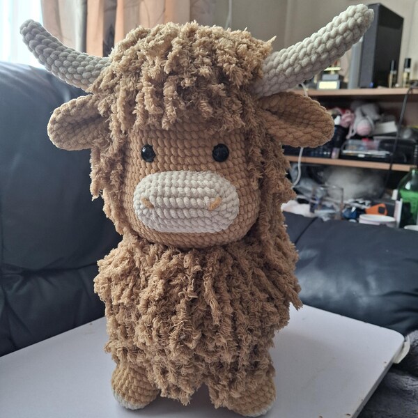 Highland Cow Crochet Pattern, Amigurumi Cow Crochet Pattern, Amigurumi ...