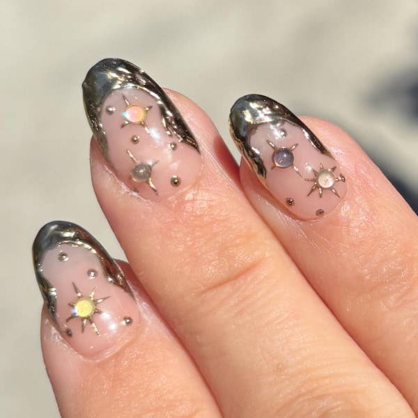 CECILY | Italian Tile Lemon Press on Nails | Summer Vacation Nails ...