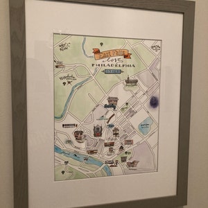 Fishtown Hand-Drawn Map Philadelphia | Etsy