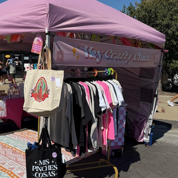 Custom Start-up Show Bundle: Personalized Canopy Banner & Logo Table ...