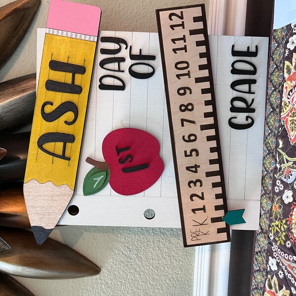Back to School - Reusable Interchangeable Prop - 1st Day, 100th Day and ...