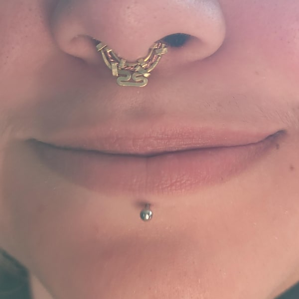 Filigree Septum Piercings Handmade in Mexico— Brass + Copper - Etsy