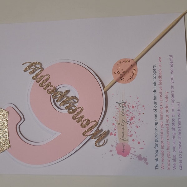 Princess and Prince Number Two Children's 2nd Birthday Cake Topper ...