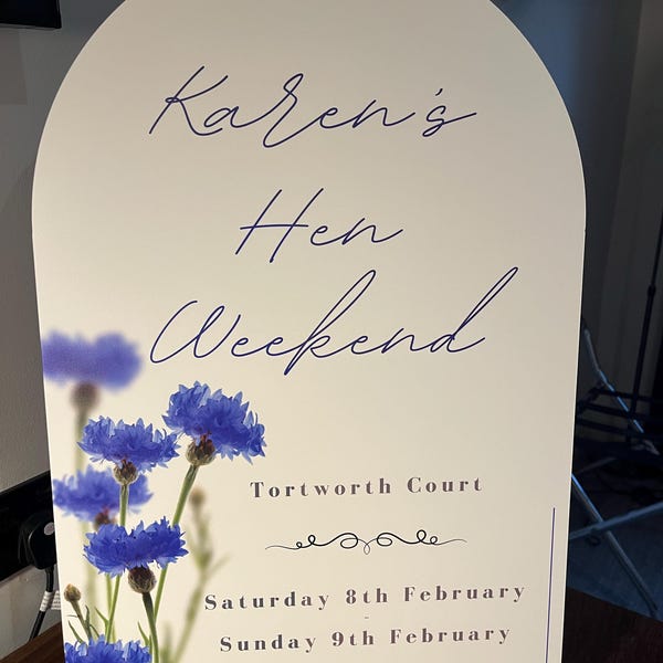 Hen Party Personalised Welcome Sign, Hen Do, Night, Weekend Décor ...