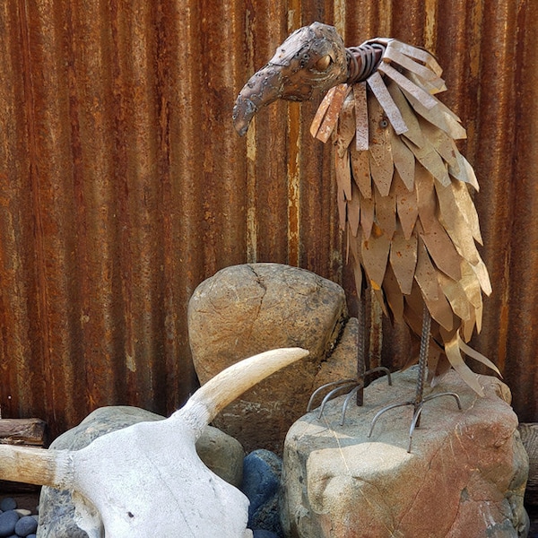 Handcrafted Rustic Metal Vulture Yard Art: Desert Buzzard Sculpture - Etsy