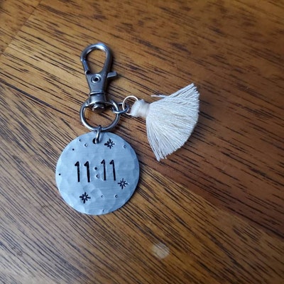11:11 Make a Wish Key Chain Manifesting Gift Eleven Eleven Custom ...