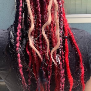 Dark Sprite Half Set of Wool Dreadlocks | Etsy