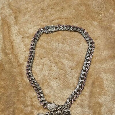 Custom Icy Baguettes Nameplate Necklace Cuban Chain CUSTOM Name ...