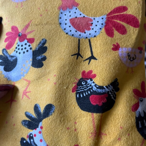 Chicken Fabric, Rooster FLANNEL, FLANNEL FABRIC, Cotton Fabric, Oasis ...