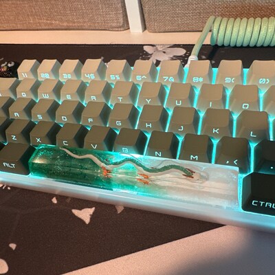 Dragon Spacebar Resin Handmade Keycap Artisan Pink White - Etsy