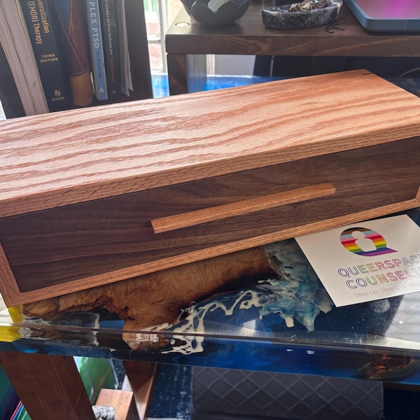 Handcrafted Oak and Cherry Wood Drawer - Single Drawer Box - Wood ...