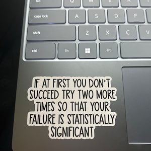 Funny Math Statistics Sticker, Math Laptop Stickers, Math Water Bottle ...