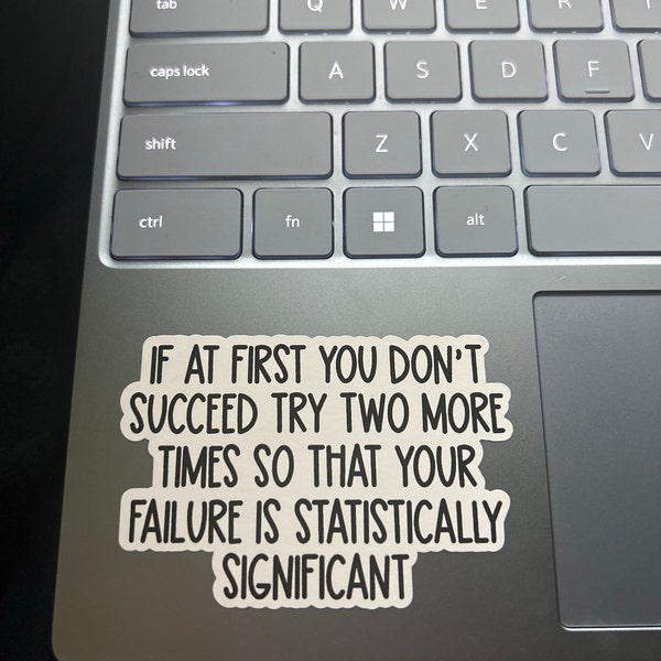 Funny Math Statistics Sticker, Math Laptop Stickers, Math Water Bottle ...