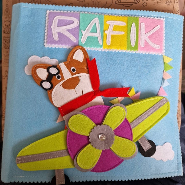 Personalized Montessori Baby Toy and Sensory Felt Book, Educational ...