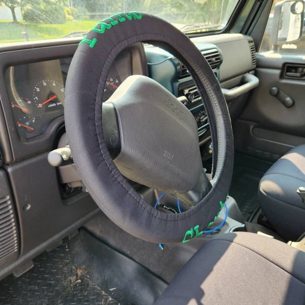Car Accessories Personalized Embroidered, Steering Wheel Cover, Name on ...
