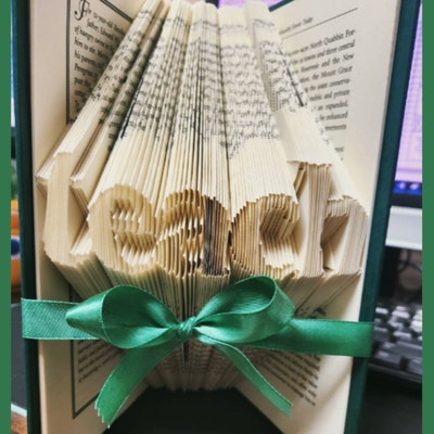 Custom Folded Book Art Custom Name Timeless Font Book - Etsy