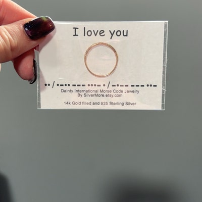 CUSTOM Morse Code Ring, Personalized Morse Code Ring, Any Word, Date ...