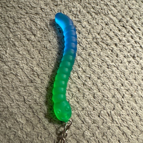 Gummy Worms Keychain | Resin Gummy Worms - Etsy