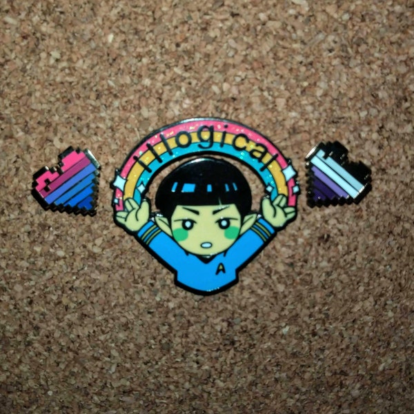 Asexual Pixel Pride Heart Pins — Subtle Flag Badge Love Gift Button ...