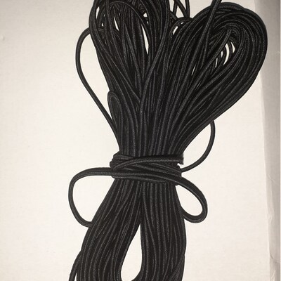 Elastic CORD 1/8 of an Inch Now Available in BLACK and WHITE - Etsy