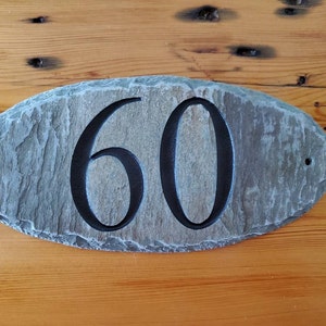 ADDRESS SIGN carved Stone House Number / Marker Plaque / Slate ...