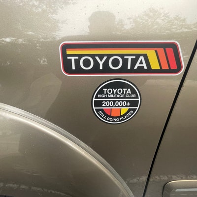 Toyota High Mileage Club Vinyl Sticker 4WD 4X4 Japanese Vintage Retro ...