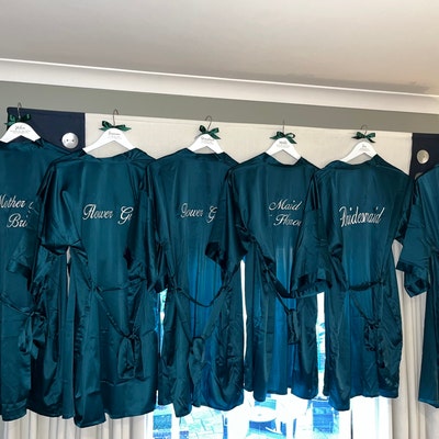Bridal Robes Champagne Embroidered Bridal Robes /bridesmaid Robes ...