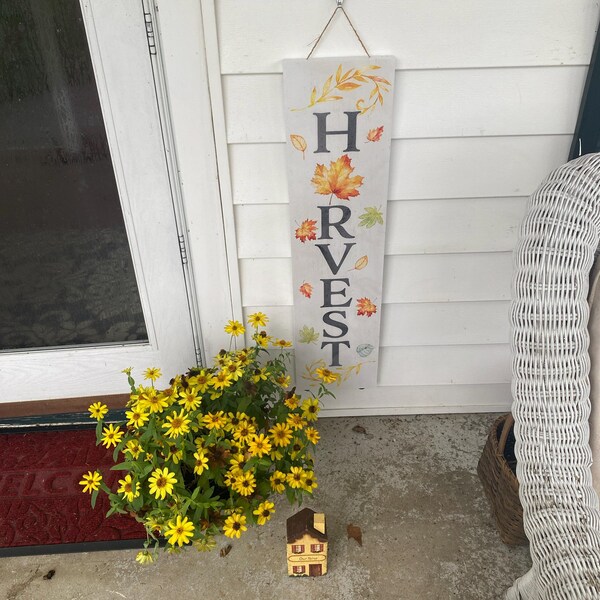 42in Fall Garden Stake Watercolor Fall Scarecrow Decor Ideal for ...