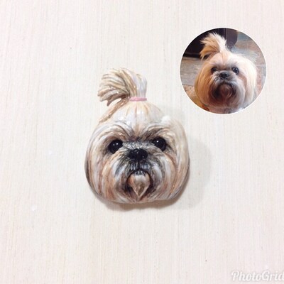 Custom Dog Portraits Brooch, Custom Dog Brooch, Dog Portrait Brooch ...