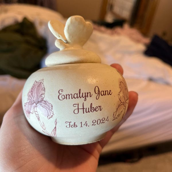 Custom Baby Urn - Round - Urn for Infant, Urn for Baby, Baby Urn ...