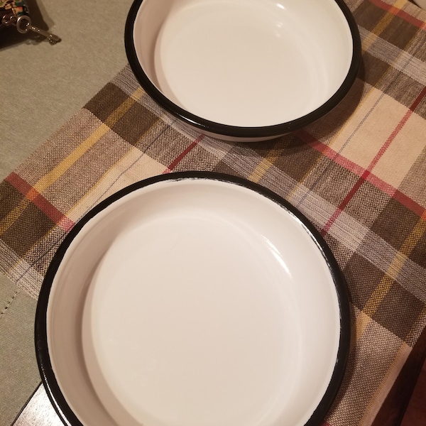 Enamel Dish Plates Set of 5 Pcs. Ø 21cm. Perfect for Breakfast or ...