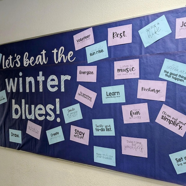 Winter Bulletin Board Kit for Elementary, Middle, or High School Social ...