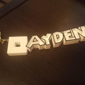 ROBLOX Personalized Custom Name Tag Keychain Keyring Zipper - Etsy
