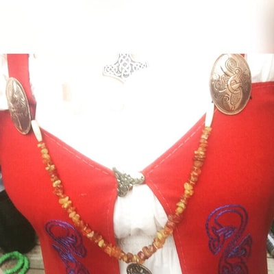 Viking Brooch Set in Broa or Oseberg Style of Bronze, Apron Dress ...