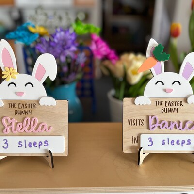 Easter Bunny Countdown, Easter Countdown, Egg Hunt Countdown, Easter ...