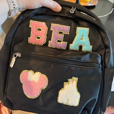 Custom Nylon Mini Backpack With Chenille Letters Personalized Backpack ...