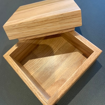 21cm Rectangular Solid Oak Box With Lift-off Lid - Etsy UK