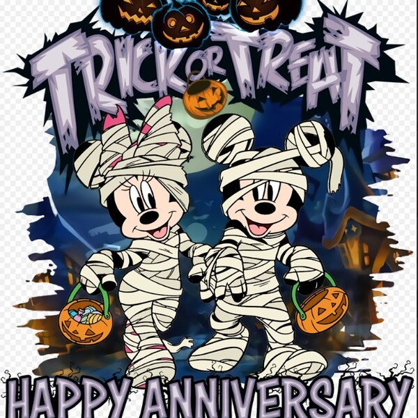 Disney Mummy Mickey and Minnie Halloween T-shirt, Disney Halloween ...