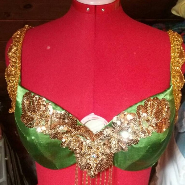 Gold Metallic Gimp Trim: Indian Styled Sequined Scalloped Edge, 1 ...