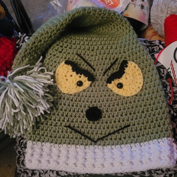 EASY CROCHET PATTERN - Grinch Inspired - Christmas Hat - Holiday - Elf ...