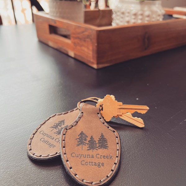 Personalized Leather Keychain: Custom Engraved Shield Key Fob - Etsy