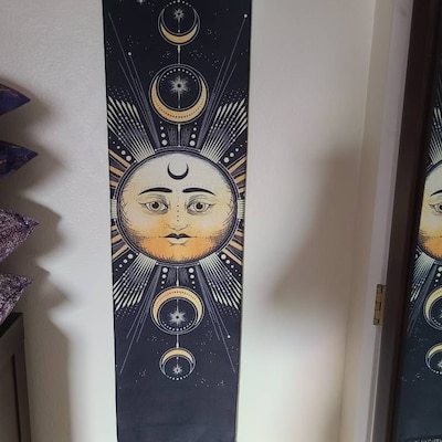 Moon Tapestry, Sun Moon Girl Wall Tapestry, Long Bohemian Tapestry With ...