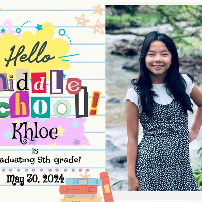 Elementary Graduation Invite, 5th Grade Graduation Announcement ...